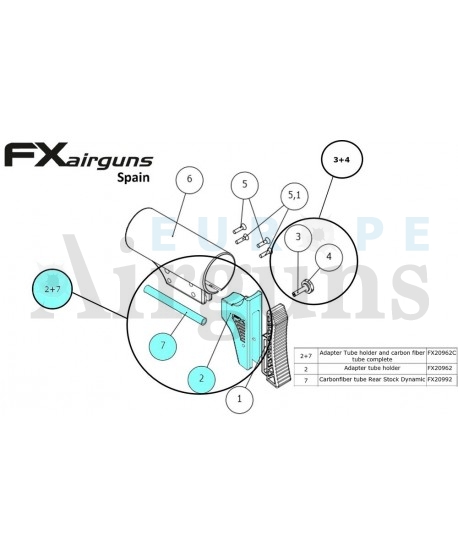 Adapter tube holder complete